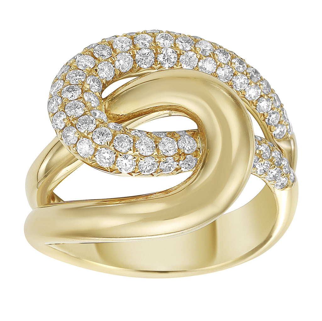 R055678Y - Ring 18KY/8.9G 84RD-0.78CT